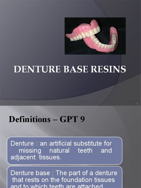 Denture Base Resins Pdf