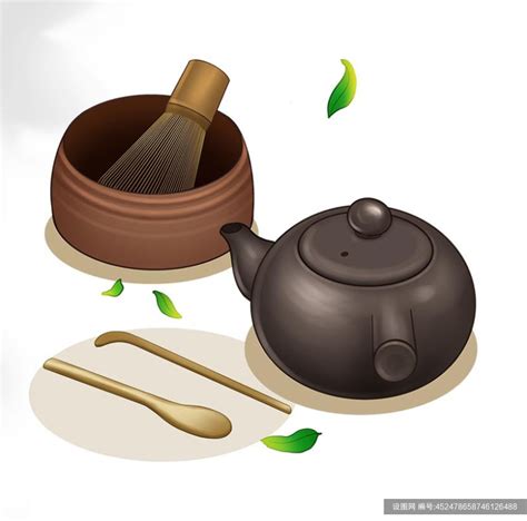 中国茶卡通国潮制茶茶文化茶具元素插画psd下载编号452478658746126488 设图网