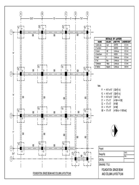 Foundation Column Layout Plan Pdf