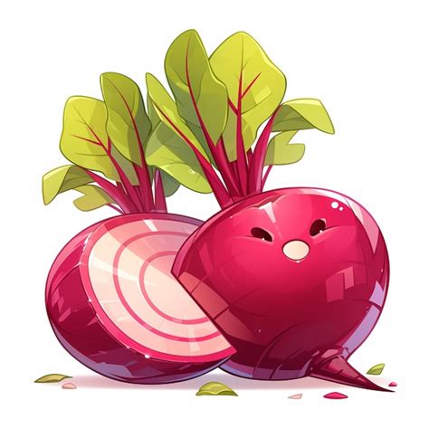 Premium Vector Sliced Beetroots With Deep Red Flesh