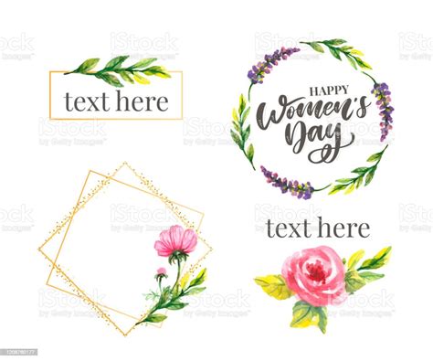 정사각형 배경에 꽃과 하트와 여자의 날 텍스트 디자인입니다 벡터 그림입니다 여자 의 날 분홍색 색상의 서예 디자인을 인사 포스터 카드 배너용 템플릿입니다 0명에 대한 스톡