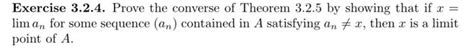 Exercise Prove The Converse Of Theorem Chegg Com