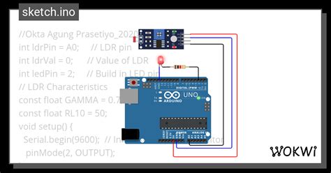 Sensor LDR Dengan LED Wokwi ESP32 STM32 Arduino Simulator Sensor LDR Dengan LED Wokwi ESP32 STM32 Arduino Simulator