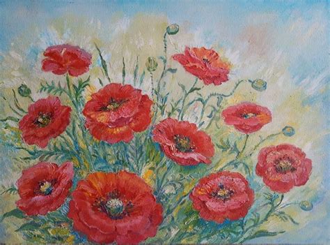 Картина маслом на холсте Маки в интернет магазине на Ярмарке Мастеров Картины Ессентуки