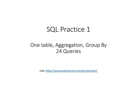 Sql For Practice Sql For Practice Sql For Practicepdf Pdf Databases Computer Software