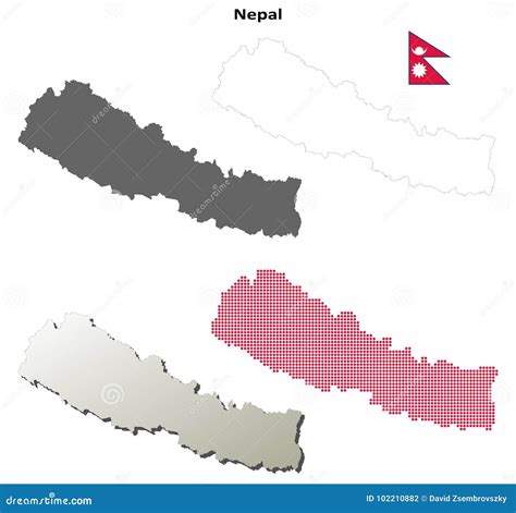 Nepal Outline Map Royalty Free Stock Photography CartoonDealer