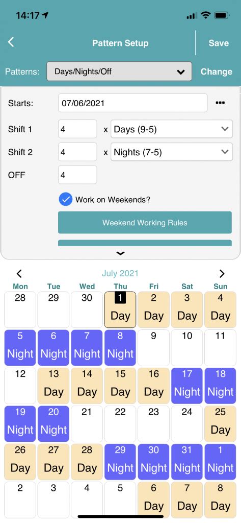 Days Nights Off Shift Pattern MyShiftPlanner Days Nights Off Shift Pattern MyShiftPlanner