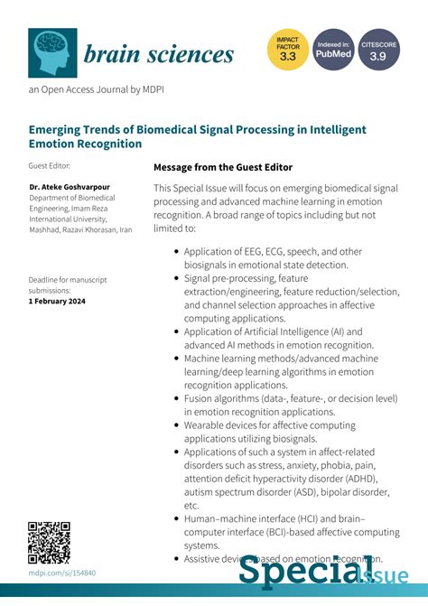 Pdf Special Issue For Submission Emerging Trends Of Biomedical