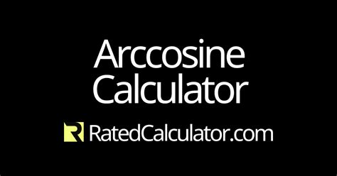 Arccosine Calculator Calculate Arccosx