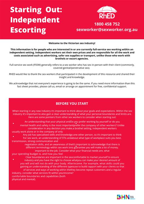 Information For Sex Workers RhED