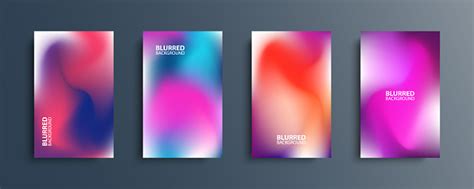 현대 추상 흐린 라이트 컬러 그라데이션 패턴으로 설정된 흐릿한 배경입니다 브로셔 포스터 배너 전단지 및 카드를 위한 부드러운 템플릿 컬렉션 0명에 대한 스톡 벡터 아트 및