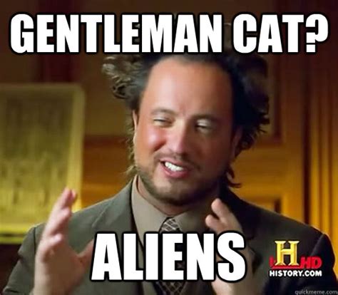 Gentleman Cat Aliens Ancient Aliens Quickmeme