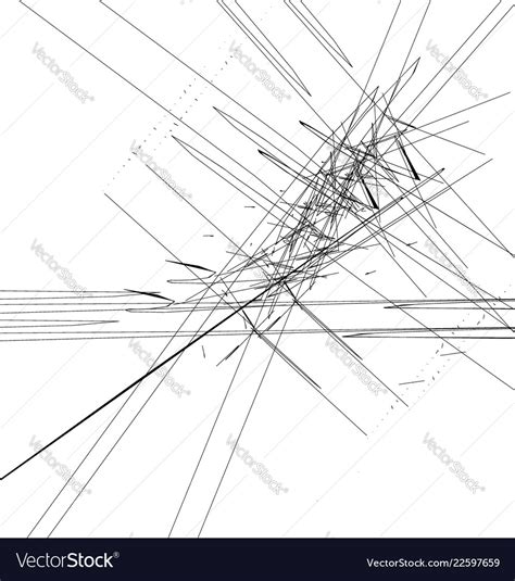 Random Intersecting Lines Geometric Pattern Vector Image