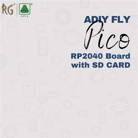 Adiy Fly Pico Rp2040 Board With Sd Card Made In India For Embedded Systemsiot Applications