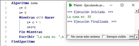 PROGRAMAS EN PSEUDOCÓDIGO EN PSEINT