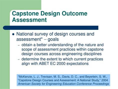 Ppt Capstone Design Outcome Assessment Instruments For Quantitative Evaluation Powerpoint