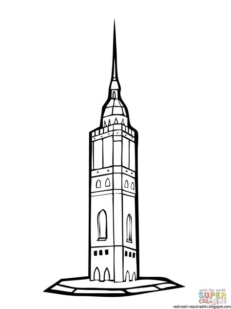 Картинки раскраски башенка (50 фото)