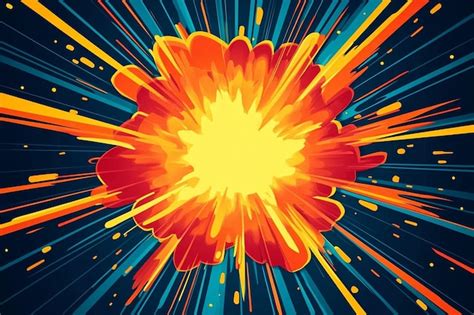Explosion Illustration With Star Shape Vector Premium Ai Generated Vector