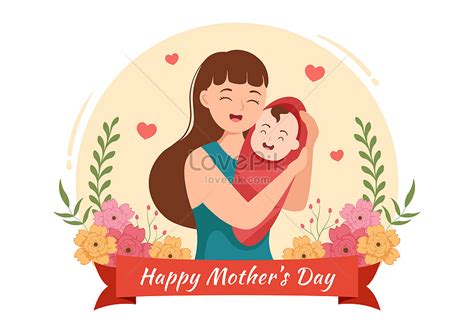 해피 어머니의 날 그림 일러스트 무료 다운로드 Lovepik
