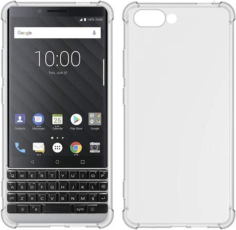 Tiya Case For Blackberry Key 2 Clear Crystal Soft Tpu Four