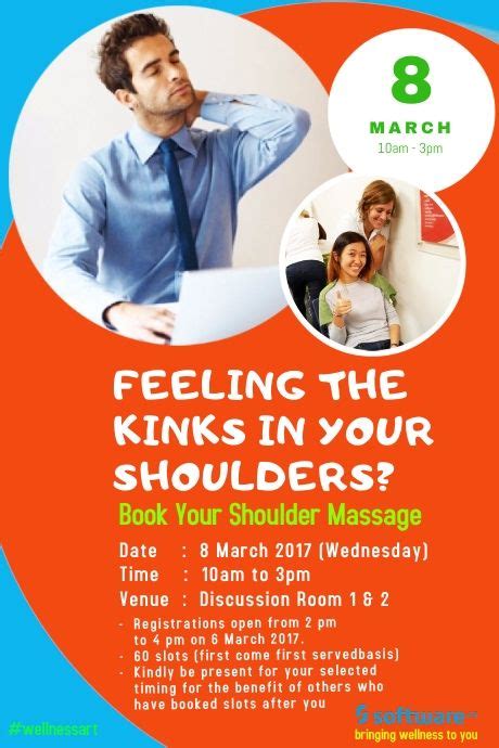 Software Corporate Massage Poster Corporate Massage Shoulder Massage