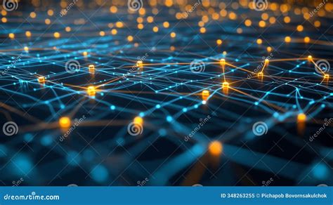 Network Architecture Diagram With Nodes And Connections Royalty Free