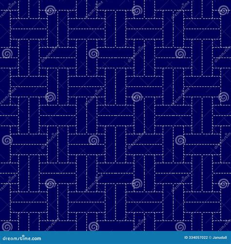 Sashiko Pattern 022 Simple And Beautiful Patterns Vector Illustration
