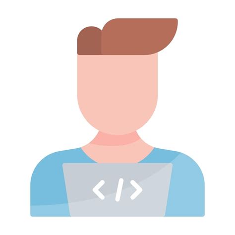 Premium Vector Web Developer Male Flat Illustration