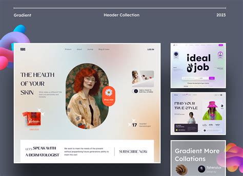Gradient Header Collection On Behance