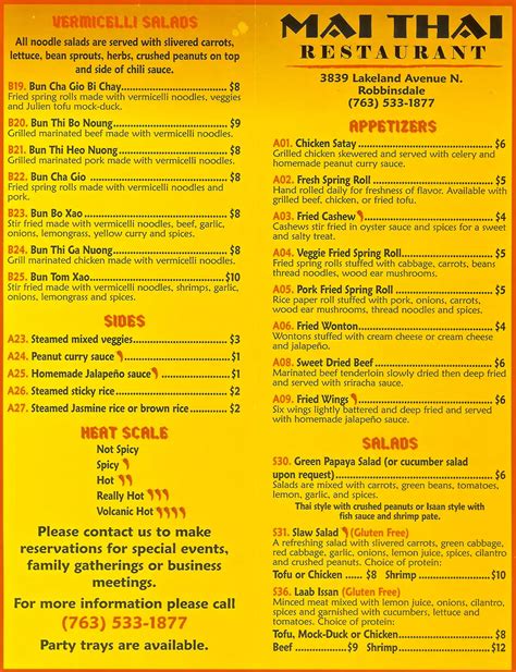Mai Thai Restaurant Menu Menu For Mai Thai Restaurant Robbinsdale Twin Cities Urbanspoonzomato