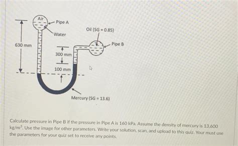 Solved Calculate Pressure In Pipe B If The Pressure In Pipe Chegg