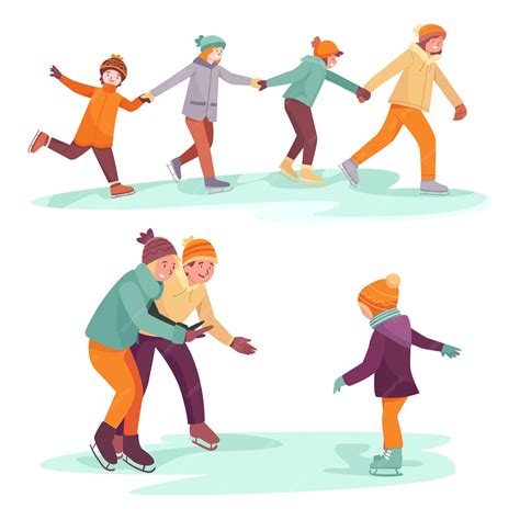 Люди занимающиеся деятельностью на открытом воздухе Бесплатно векторы