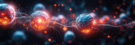 Abstract Flowing Designs Neural Signal Pathways With Dynamic Lines Glowing Gradients Stock