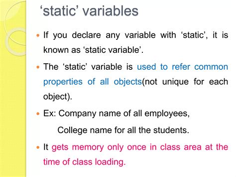 Static Members Java Pptx Programming Languages Computing