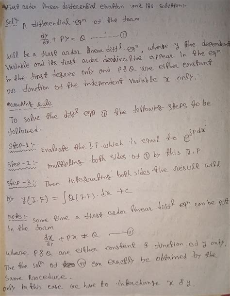 SOLUTION Linear Differential Equations Studypool