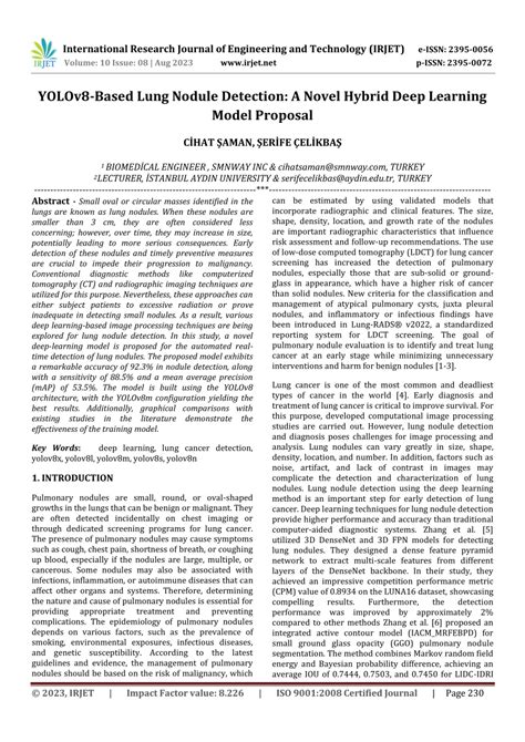 PDF YOLOv8 Based Lung Nodule Detection A Novel Hybrid Deep Learning