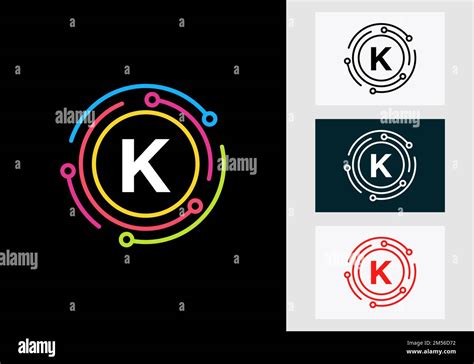 Letter K Technology Logo Design Network Logo Symbol Stock Vector Image Art Alamy