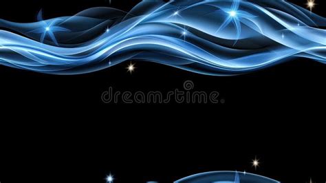 Glowing Waves Of Blue And Gold Flow Dynamically Across A Dark Background Creating A Mesmerizing
