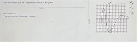 Solved Give The Domain And The Range Of The Function In The Chegg Com