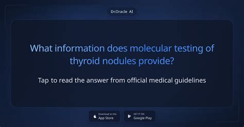 What Information Does Molecular Testing Of Thyroid Nodules Provide