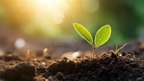 Growth Young Plant Stock Illustration Illustration Of Development