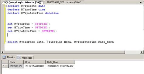 Novos Tipos De Dados Datetime No Sql Server 2008