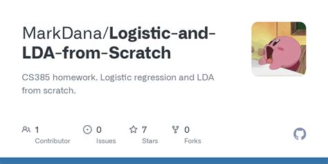 Github Markdanalogistic And Lda From Scratch Cs385 Homework