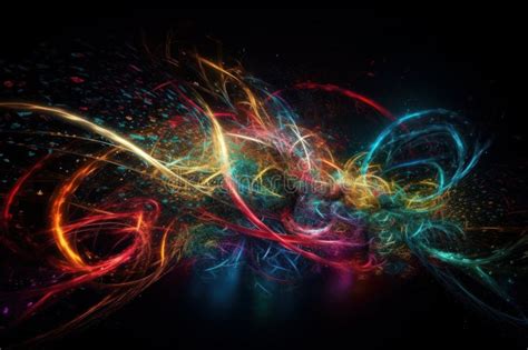 Abstract Multi Colored Quantum Entanglement In Deep Space A Stunning