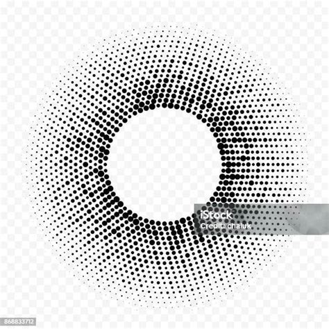 Circle Halftone Geometric Dotted Gradient Pattern Vector Abstract White Minimal Texture