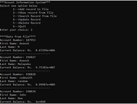 Simple Bank Management System Project Using C