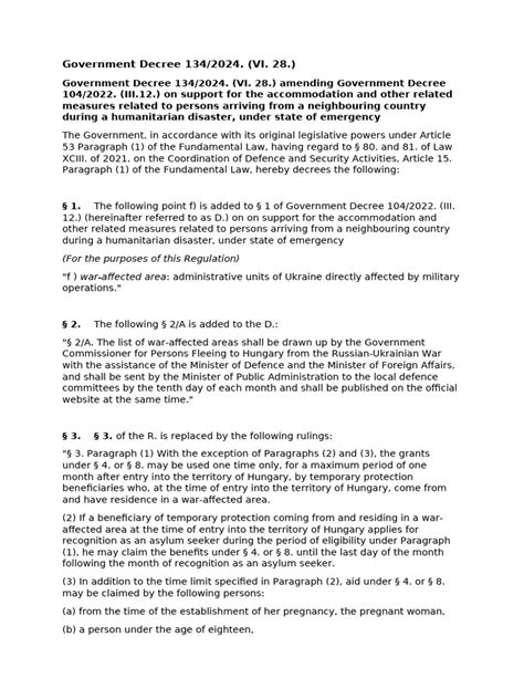 Decree Amendment Pdf Right Of Asylum State Of Emergency