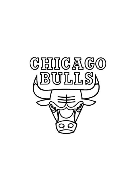Chicago Bulls Logo Coloring Page