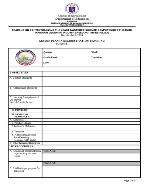 5es Lesson Plan Template Elem Pdf Learning Communication