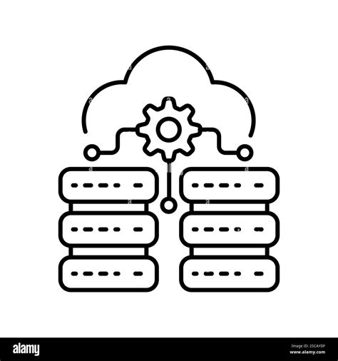 Big Data Black Line Icon Vector Isolated Element Editable Stroke Stock Vector Image And Art Alamy